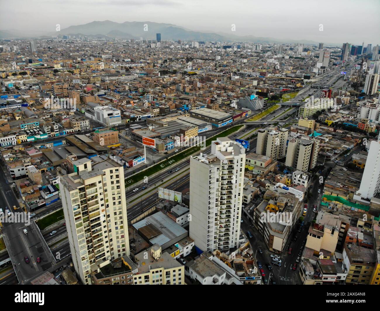 Aerial view of Lima city old center Stock Photo - Alamy