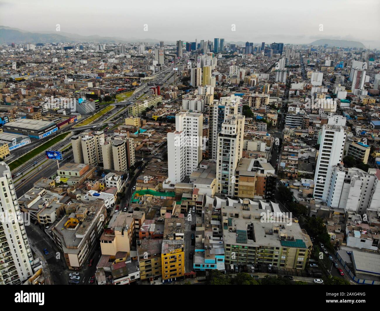 Aerial view of Lima city old center Stock Photo - Alamy
