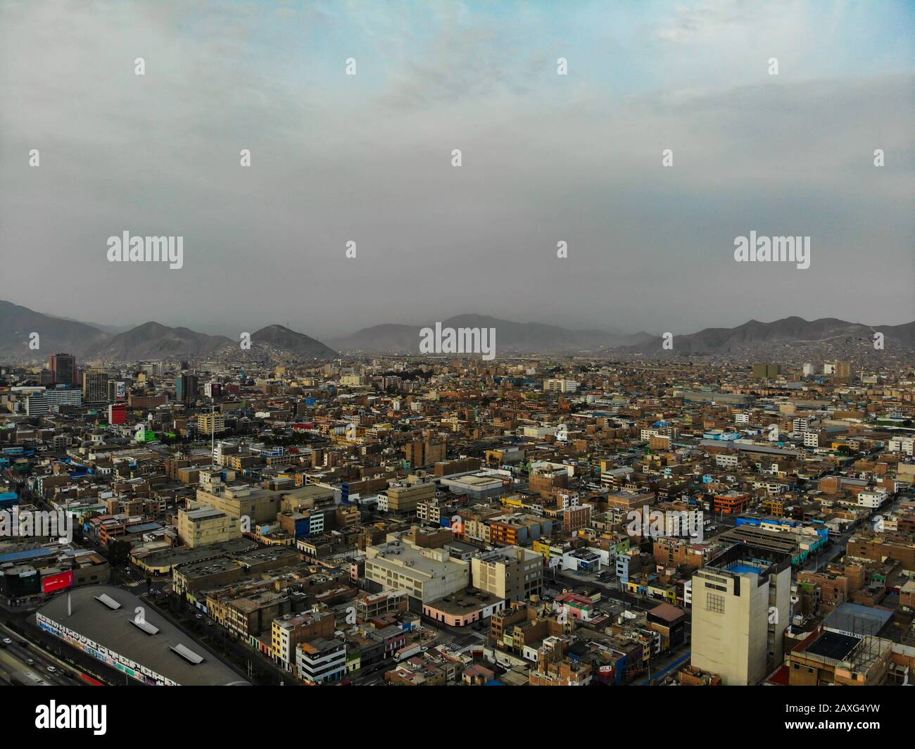 Aerial view of Lima city old center Stock Photo - Alamy