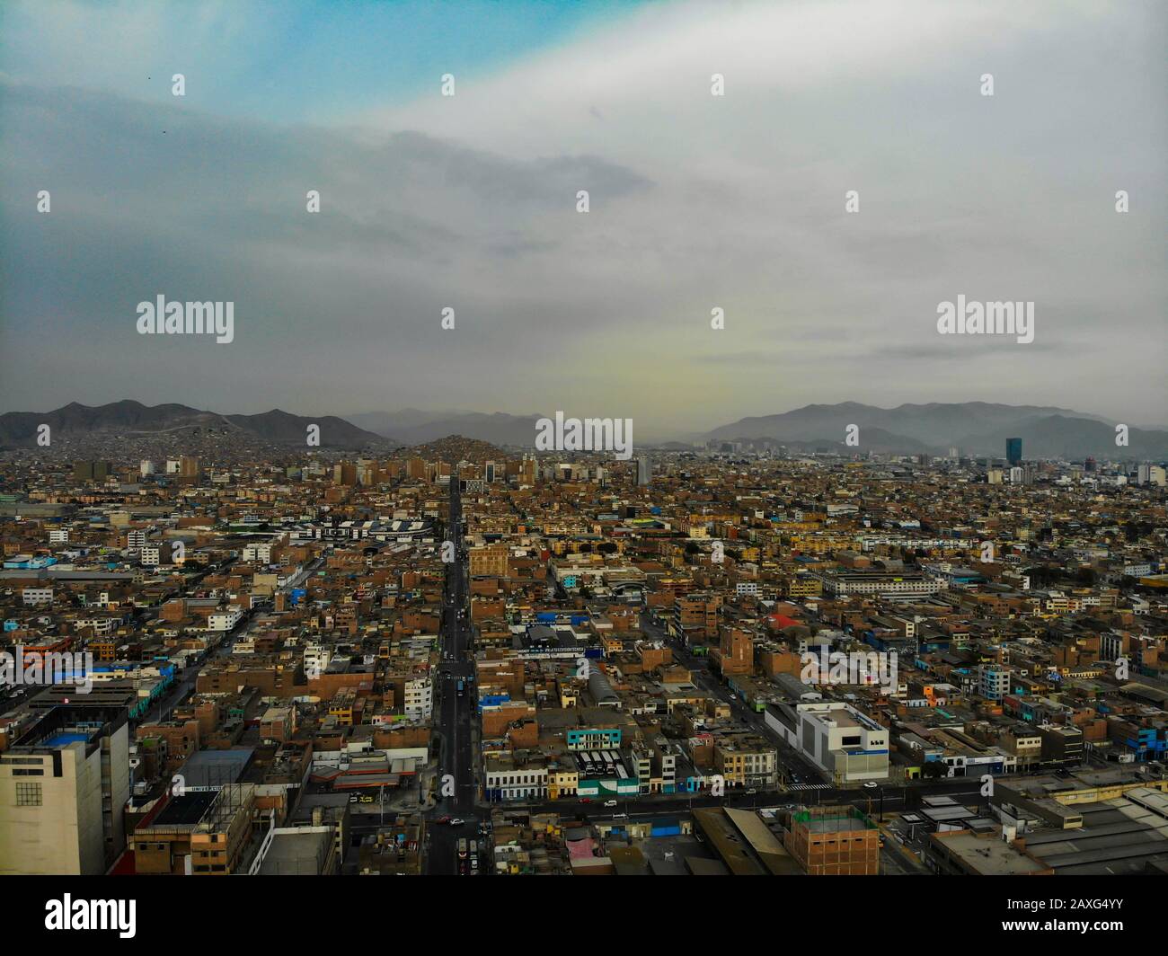 Aerial view of Lima city old center Stock Photo - Alamy
