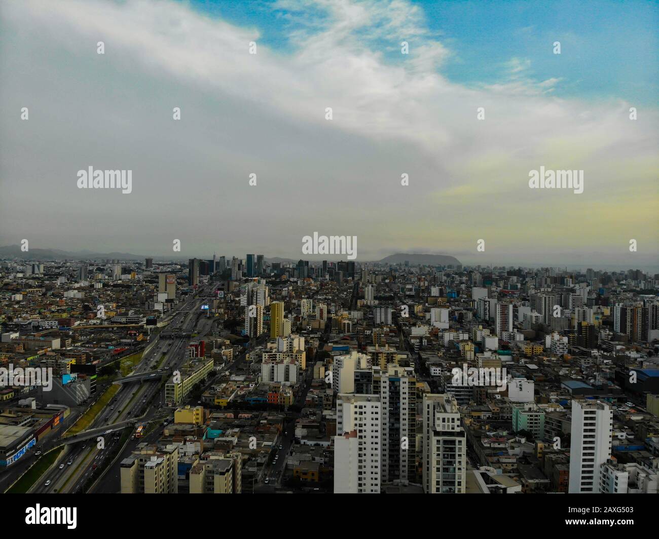 Aerial view of Lima city old center Stock Photo - Alamy