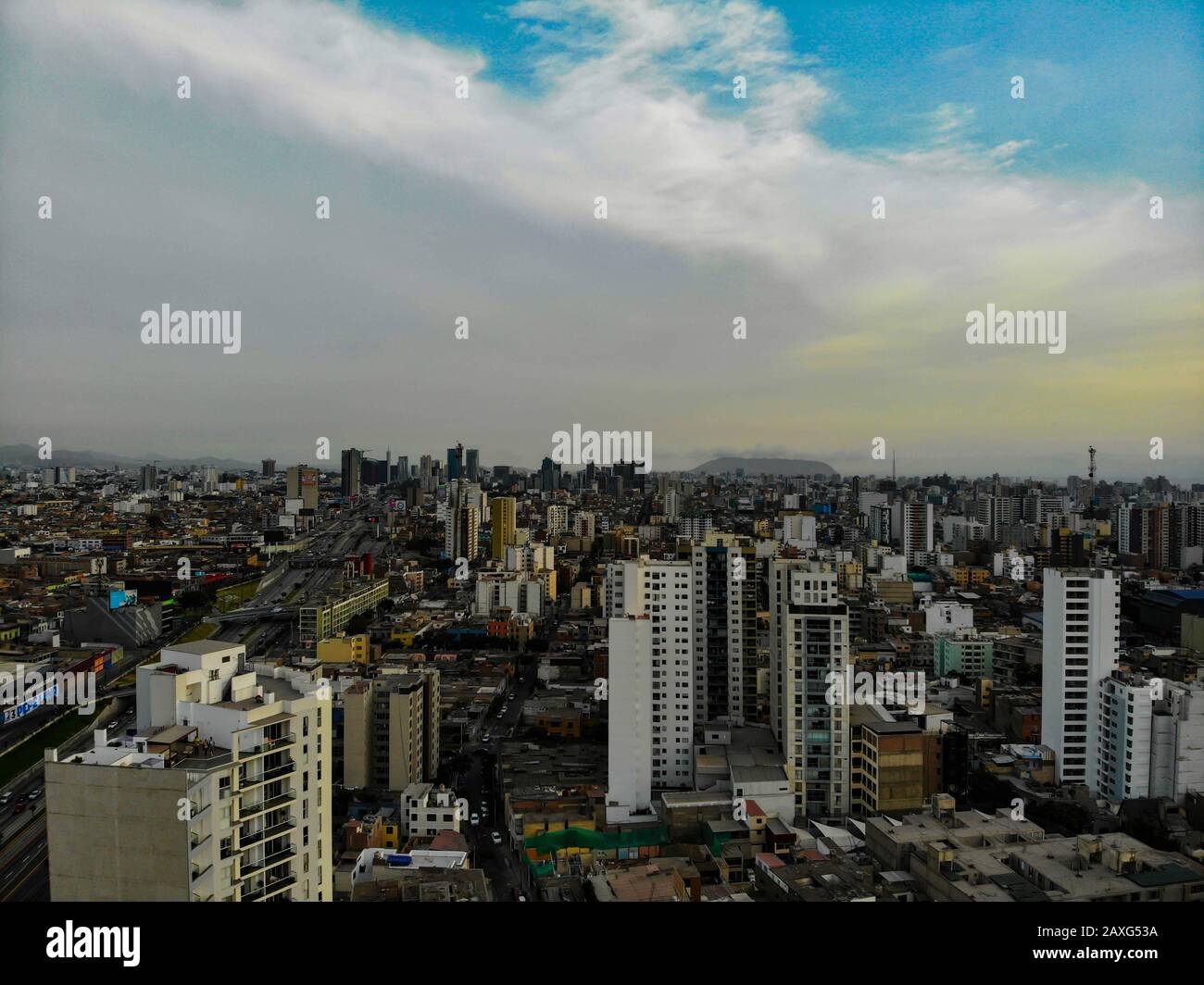 Aerial view of Lima city old center Stock Photo - Alamy