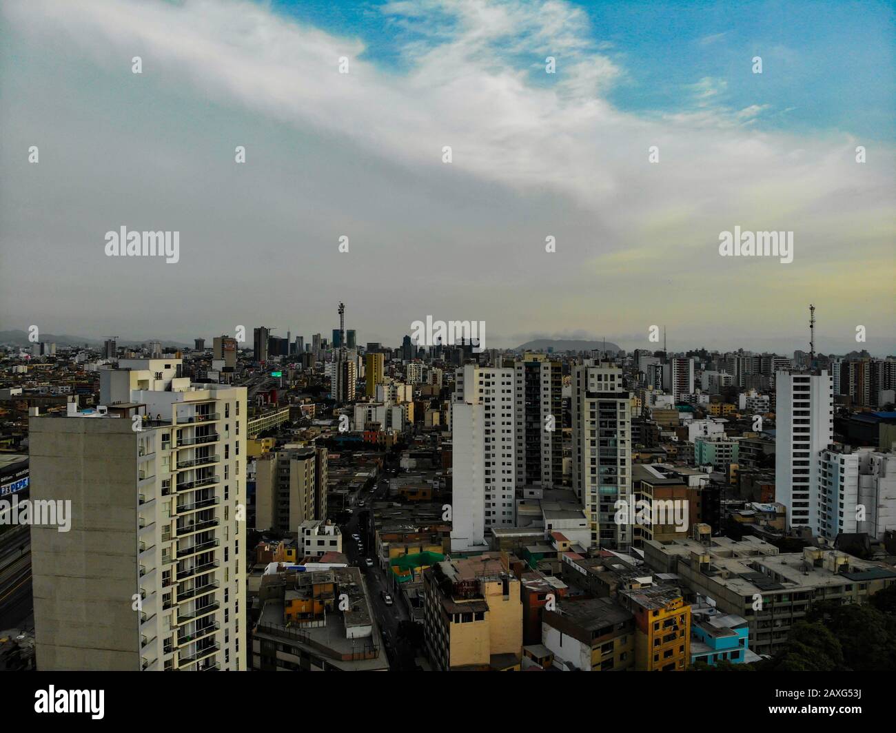 Aerial view of Lima city old center Stock Photo - Alamy
