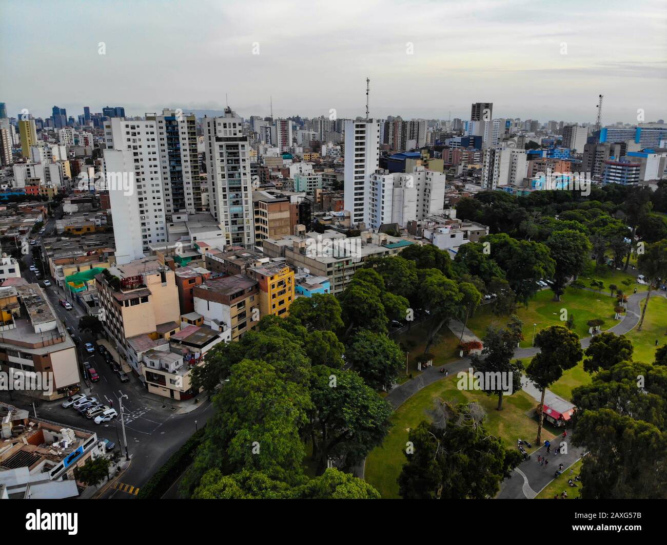 Aerial view of Lima city old center Stock Photo - Alamy