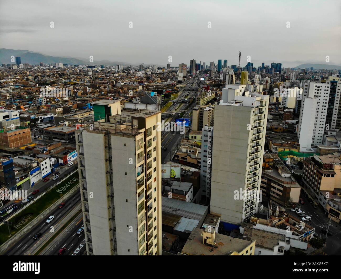Aerial view of Lima city old center Stock Photo - Alamy