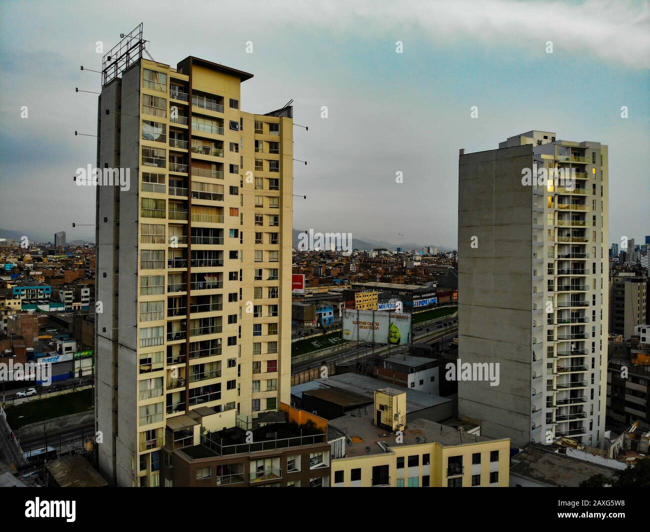 Aerial view of Lima city old center Stock Photo - Alamy