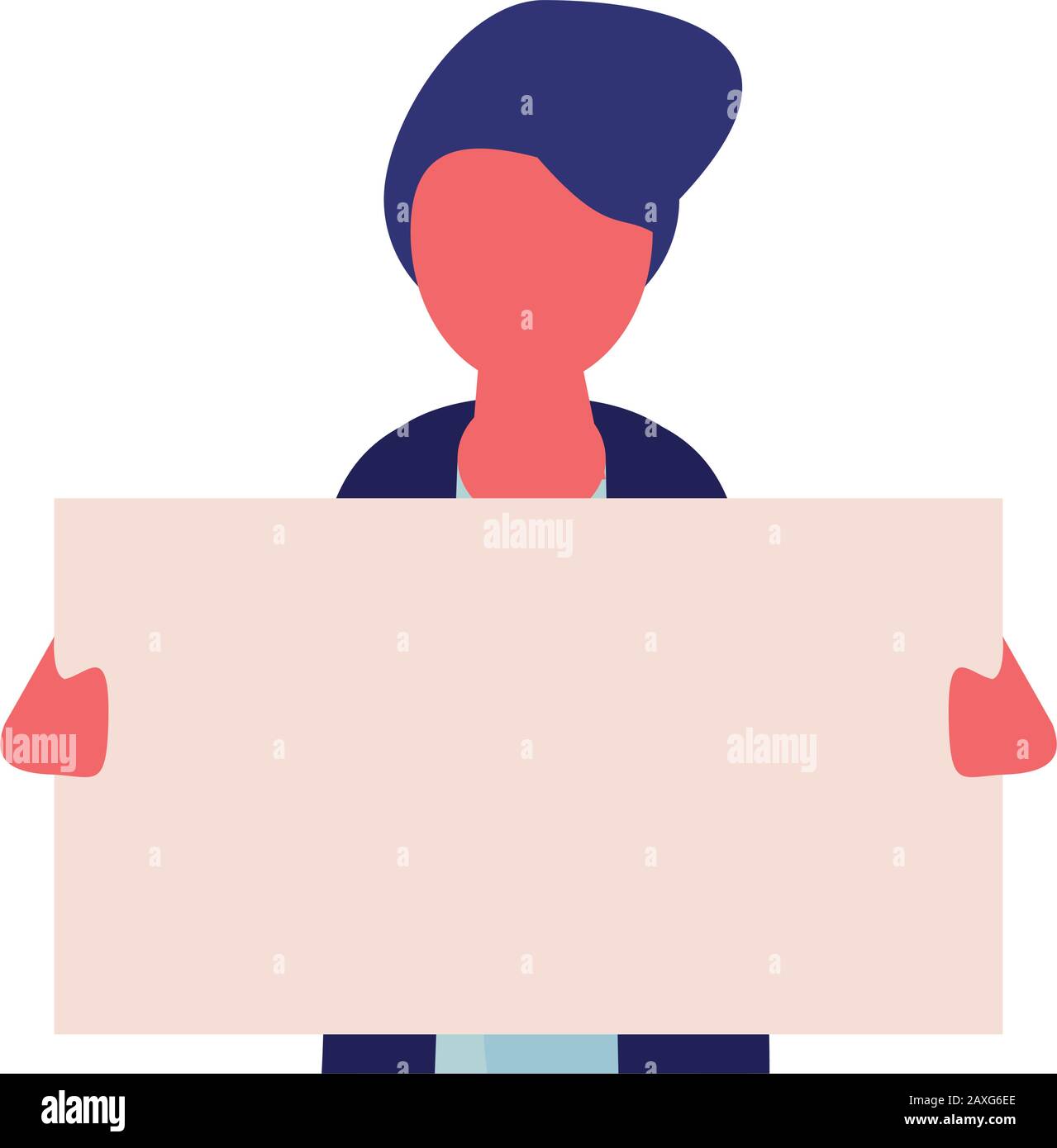 Man holding signboard protest against hi-res stock photography and ...