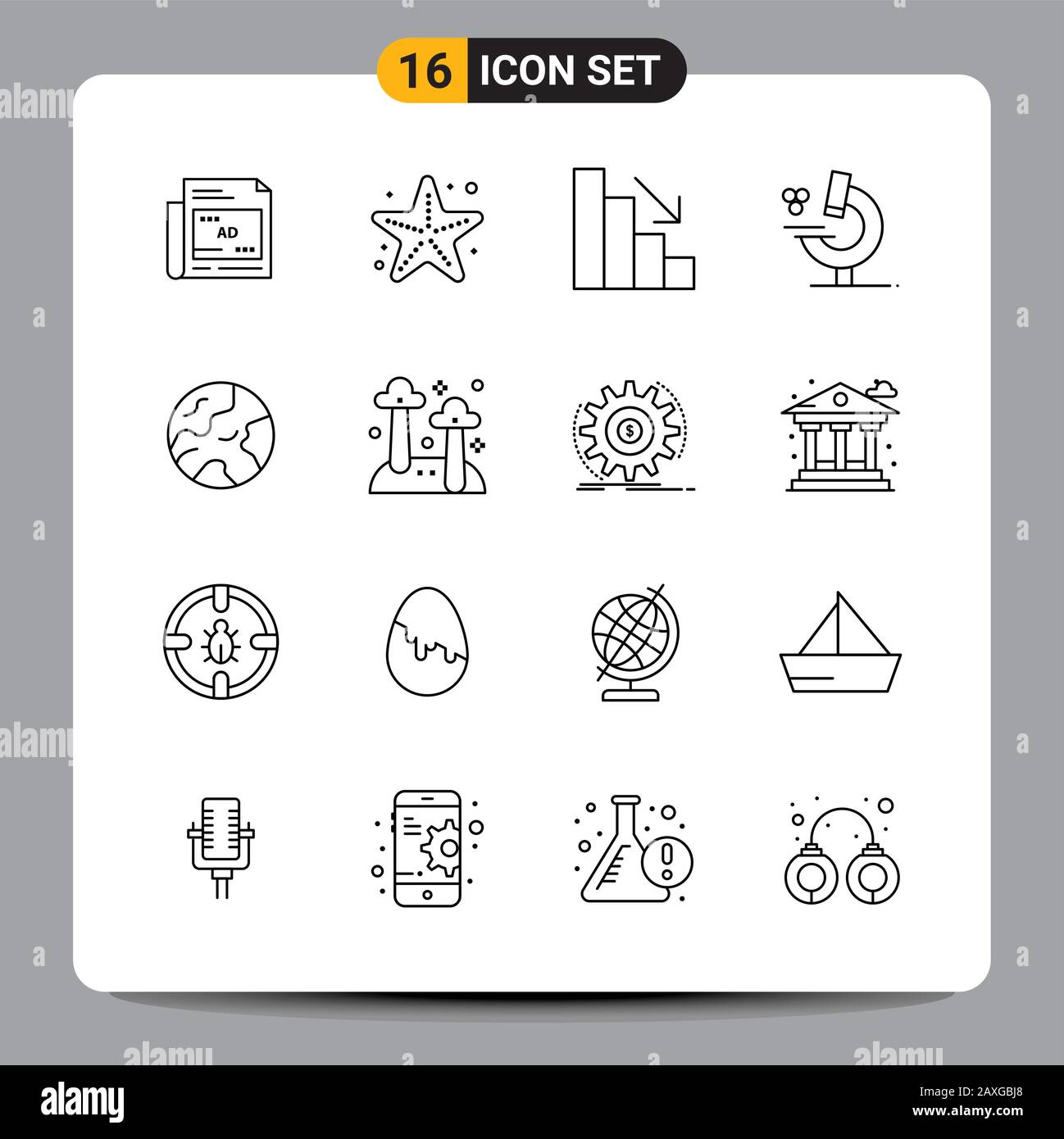 16 Black Icon Pack Outline Symbols Signs for Responsive designs on ...