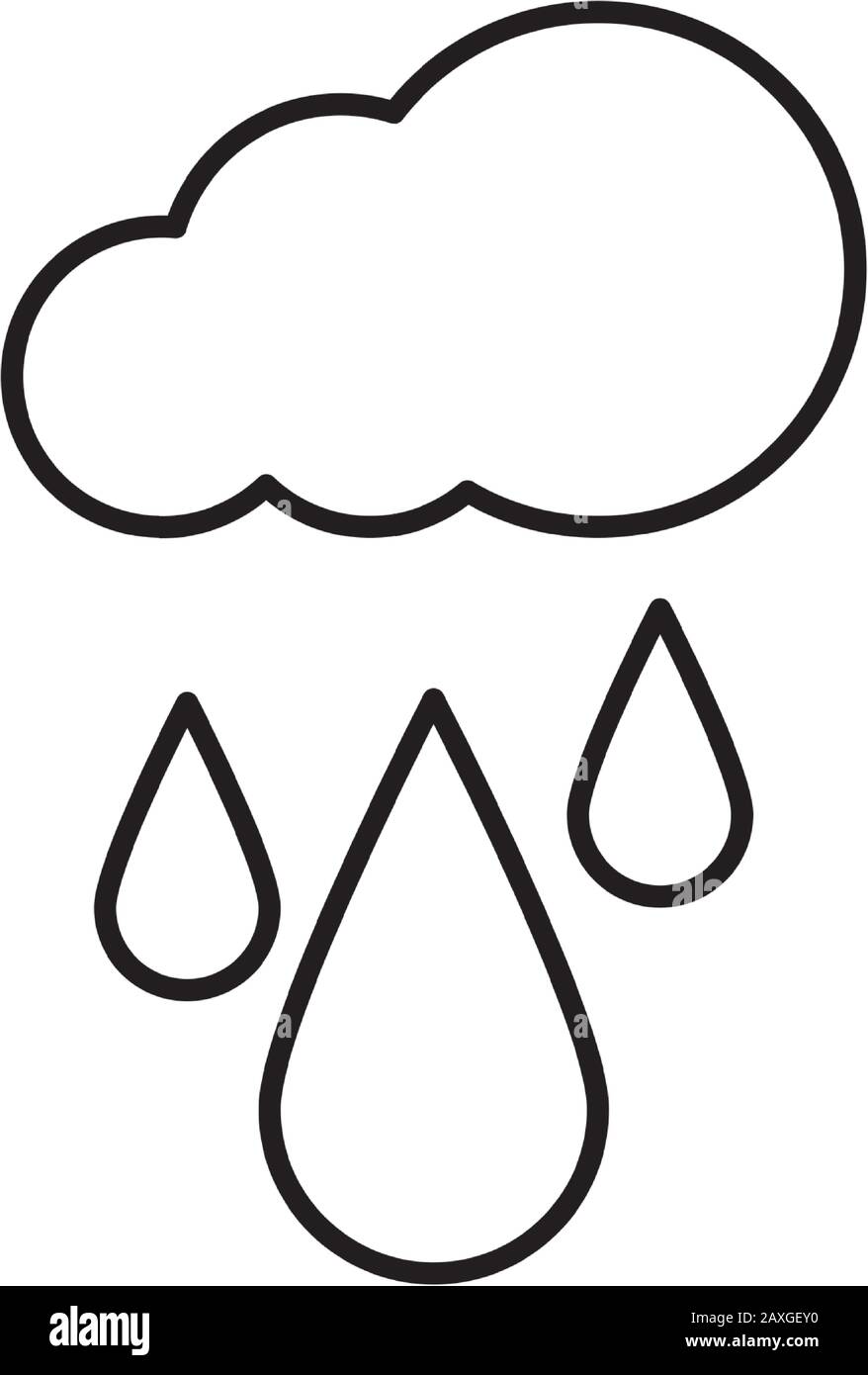 cloud with rain drops icon Stock Vector Image & Art - Alamy