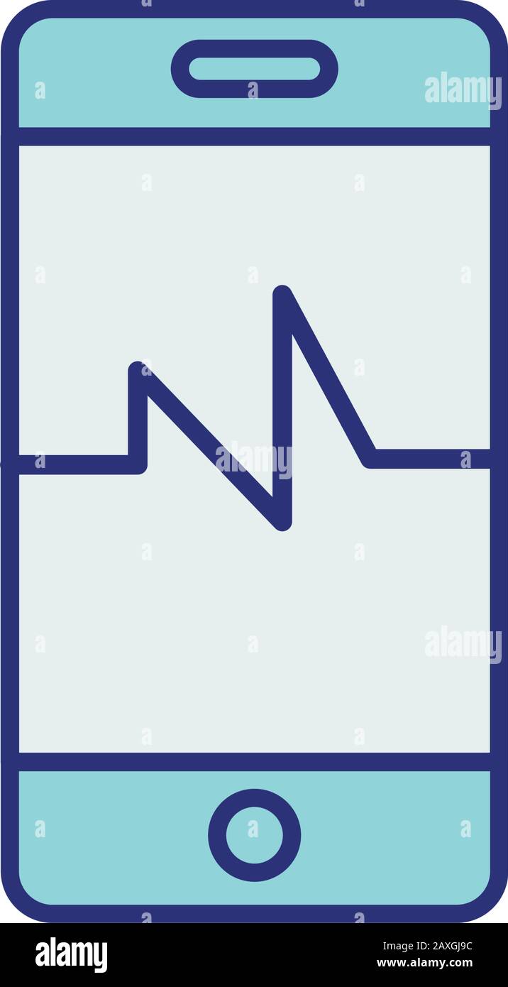 smartphone with cardiology app icon Stock Vector Image & Art - Alamy