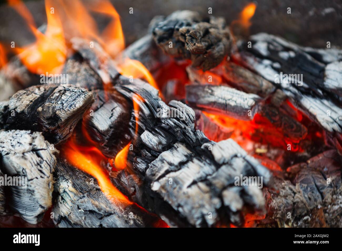 hot coals in grill fireplace Stock Photo - Alamy