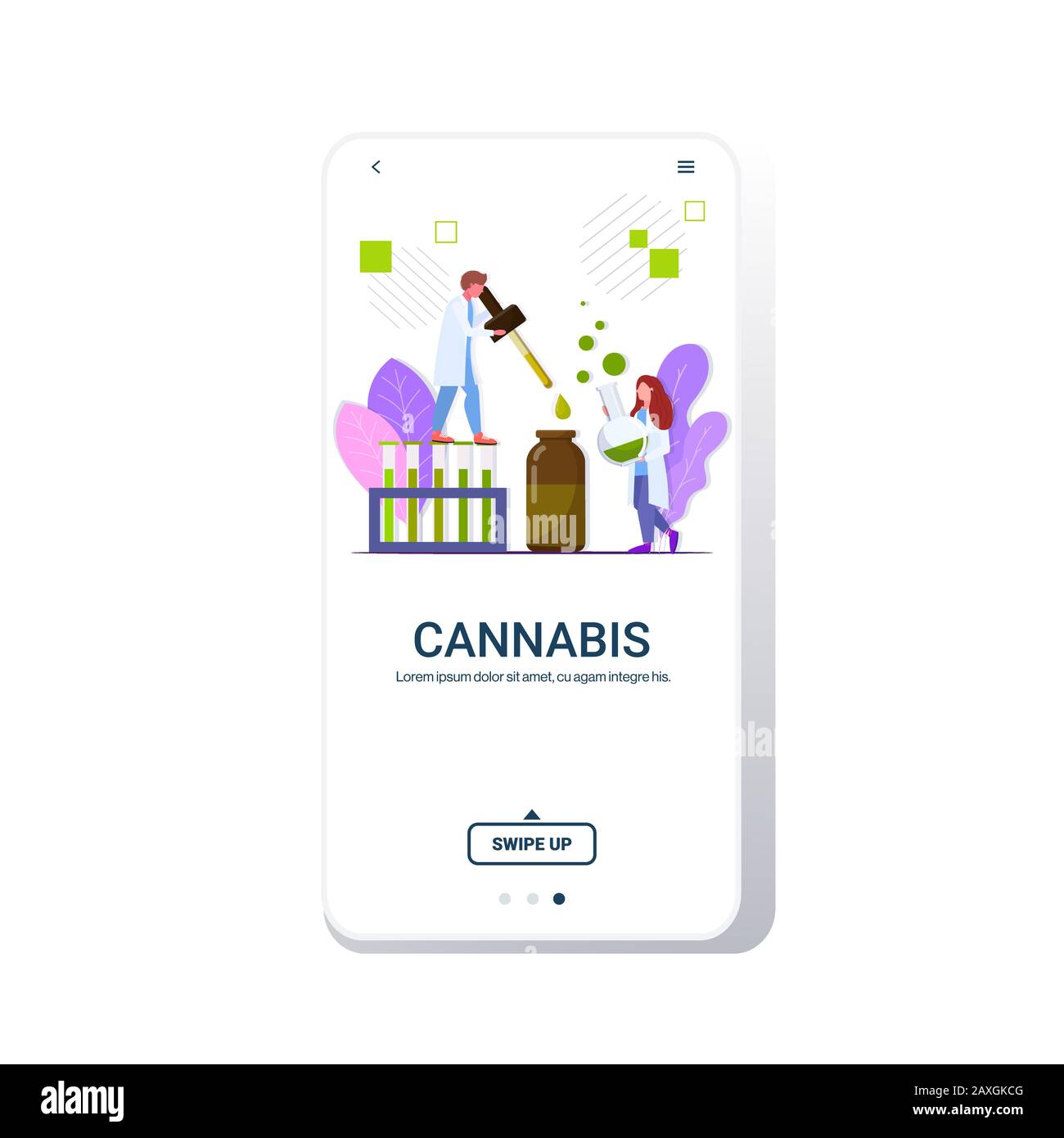 Lab testing disease plant Stock Vector Images - Alamy