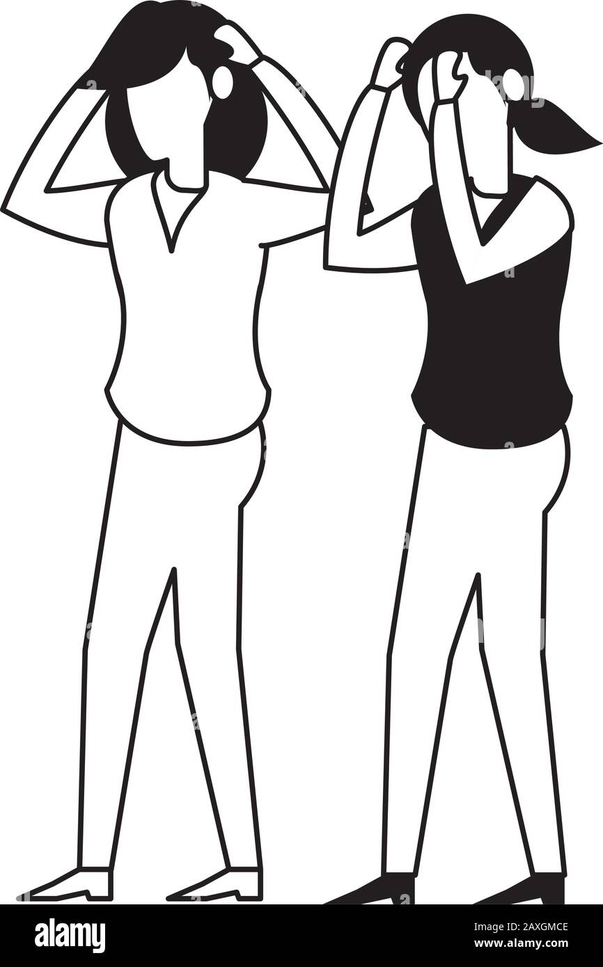 girls friends avatars characters icon Stock Vector Image & Art - Alamy