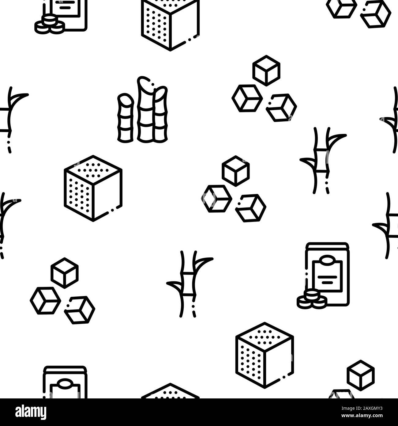 Sugar Cane Agriculture Seamless Pattern Vector Stock Vector Image & Art ...