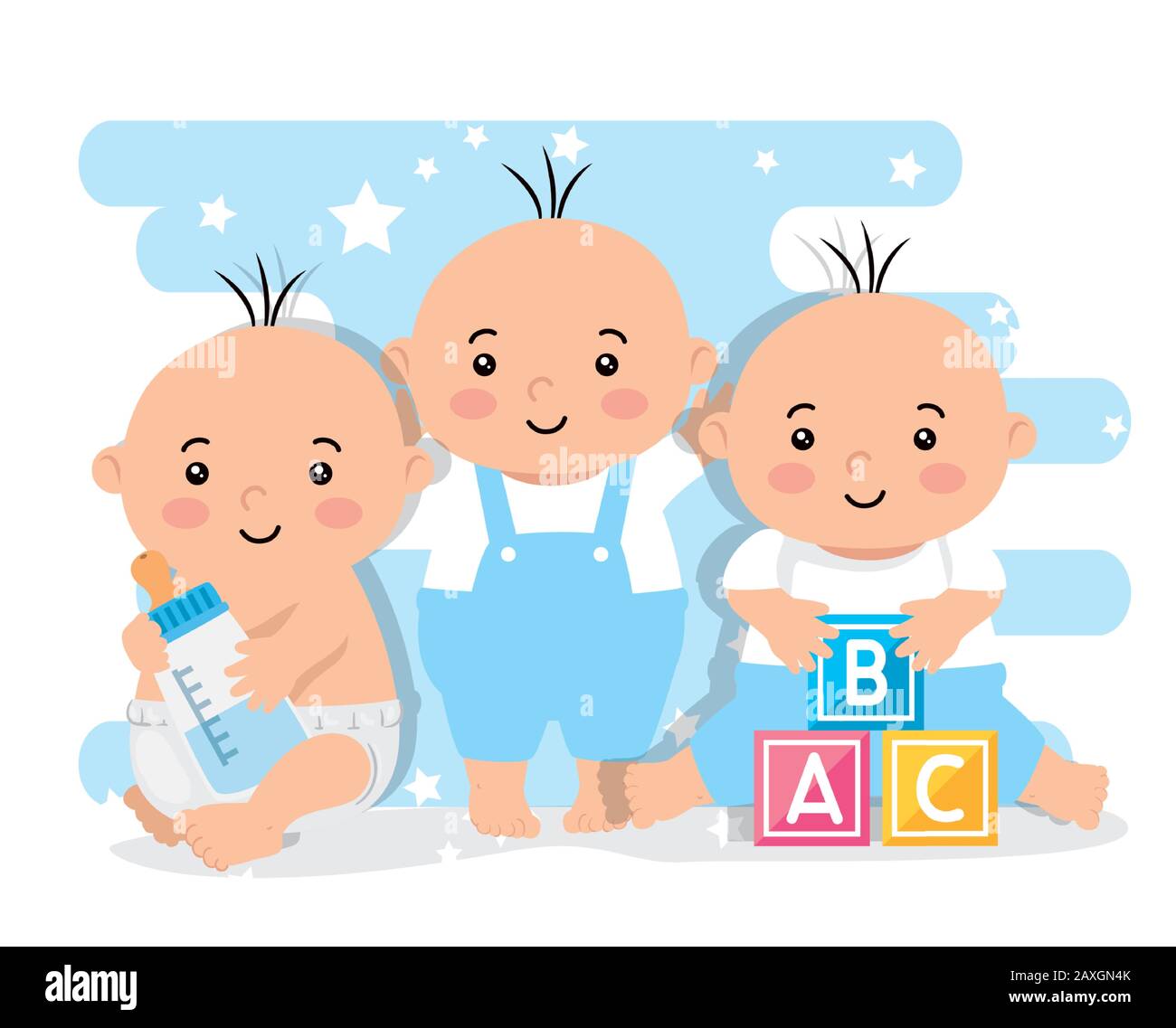 Newborn babies group Stock Vector Images - Alamy