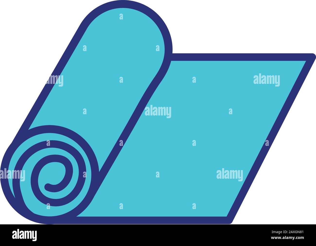 gym mat accessory isolated icon Stock Vector Image & Art - Alamy