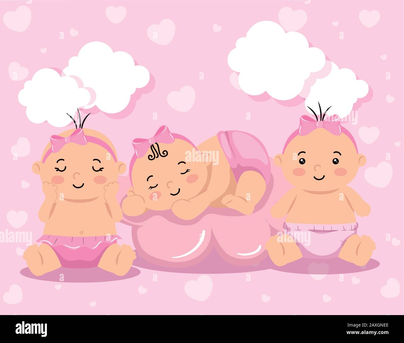 Female with babies Stock Vector Images - Alamy