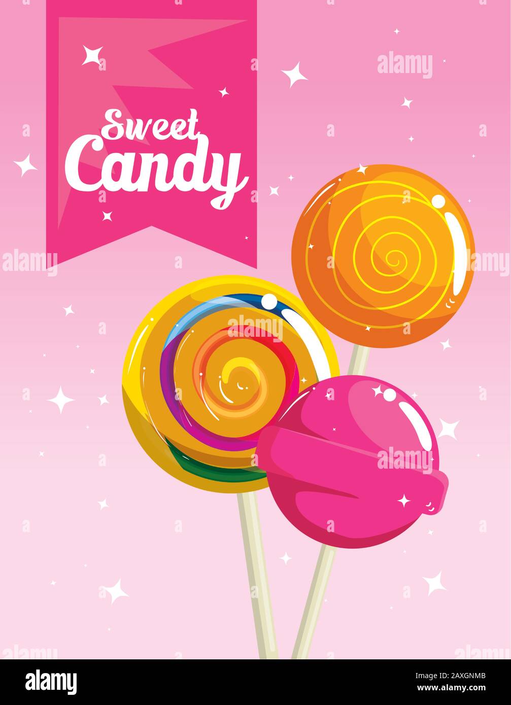 poster of candy shop with lollipops Stock Vector Image & Art - Alamy