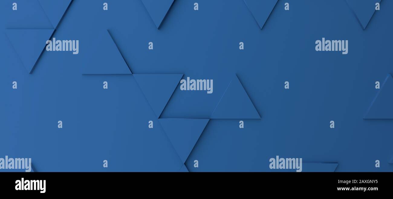 Abstract modern classic blue triangle background, 3d rendering Stock ...