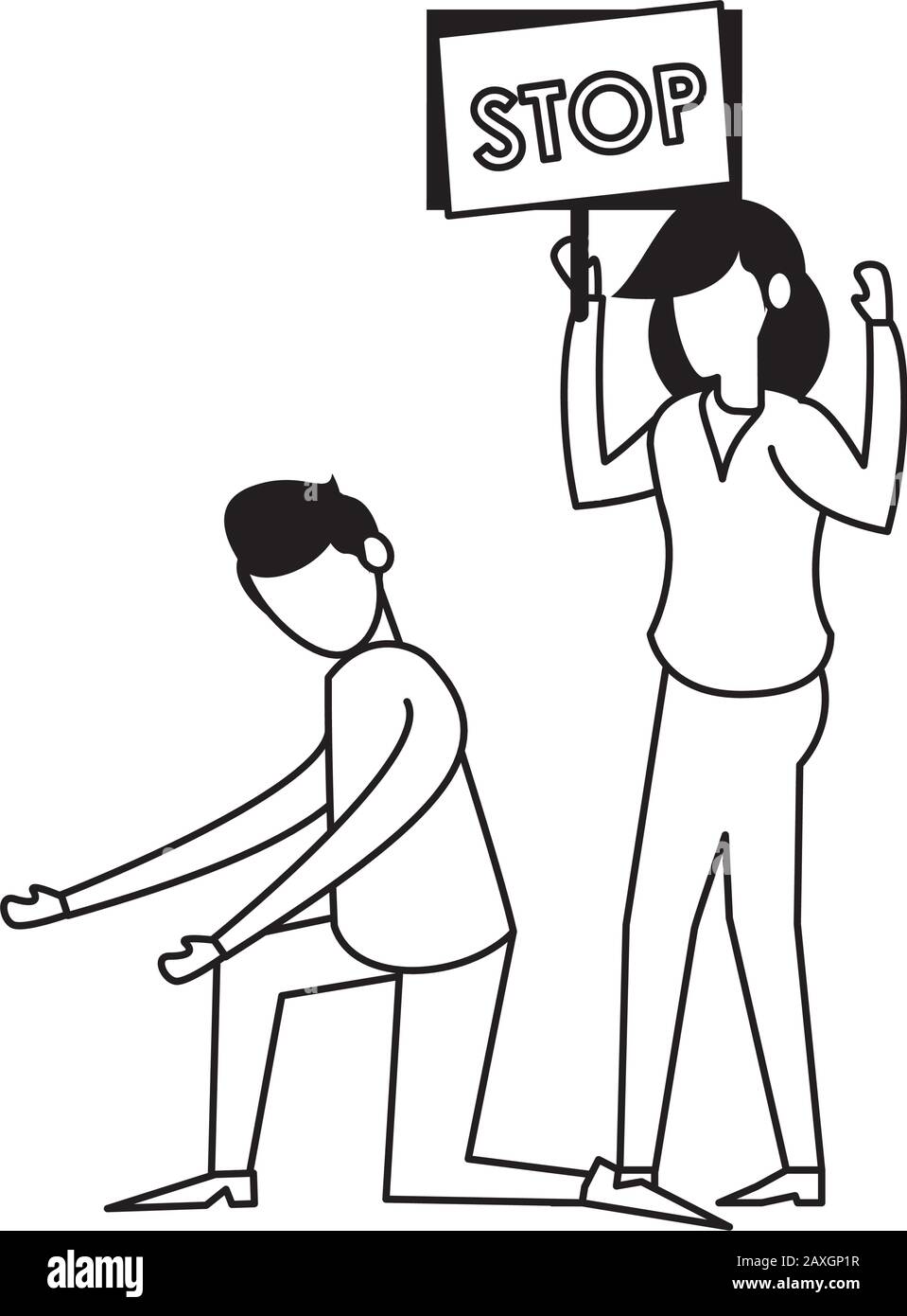 Young girl protesting Cut Out Stock Images & Pictures - Alamy