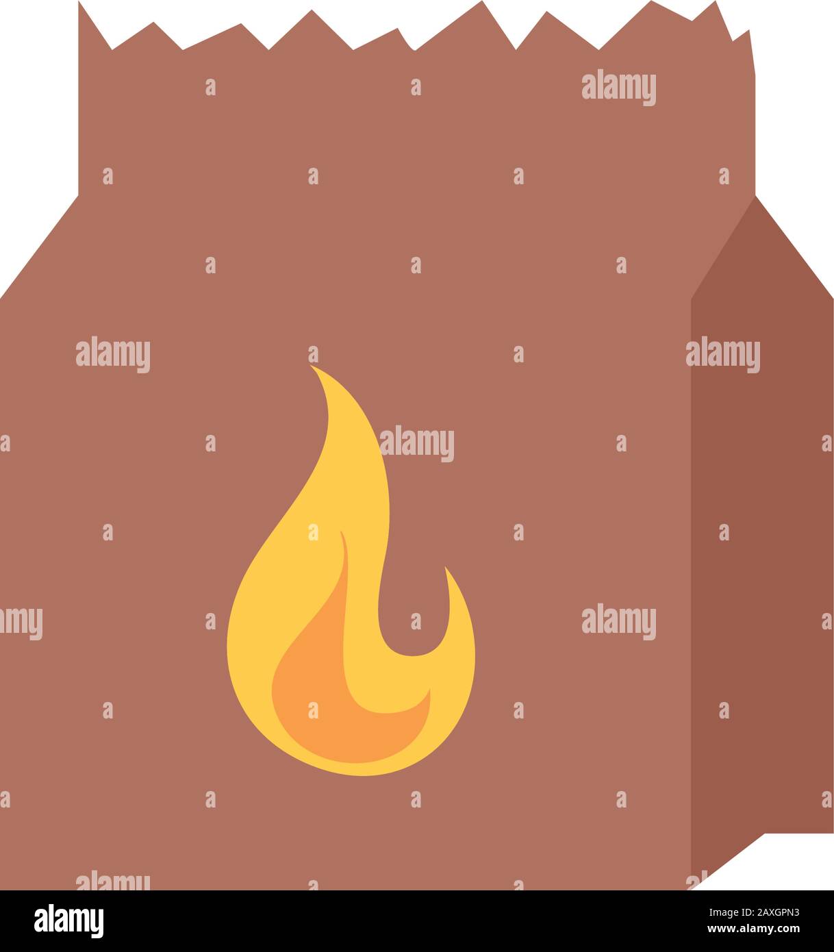 paper bag with fire flame Stock Vector Image & Art - Alamy