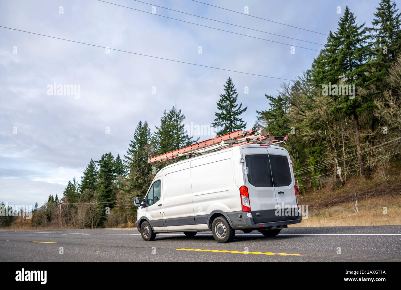 Van With Ladders High Resolution Stock Photography and Images - Alamy