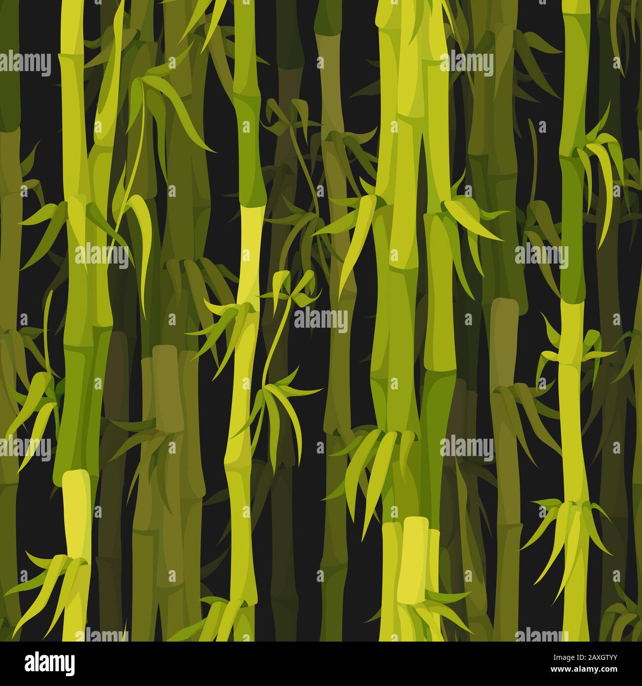 Vector background with green bamboo stems seamless pattern Stock Vector ...