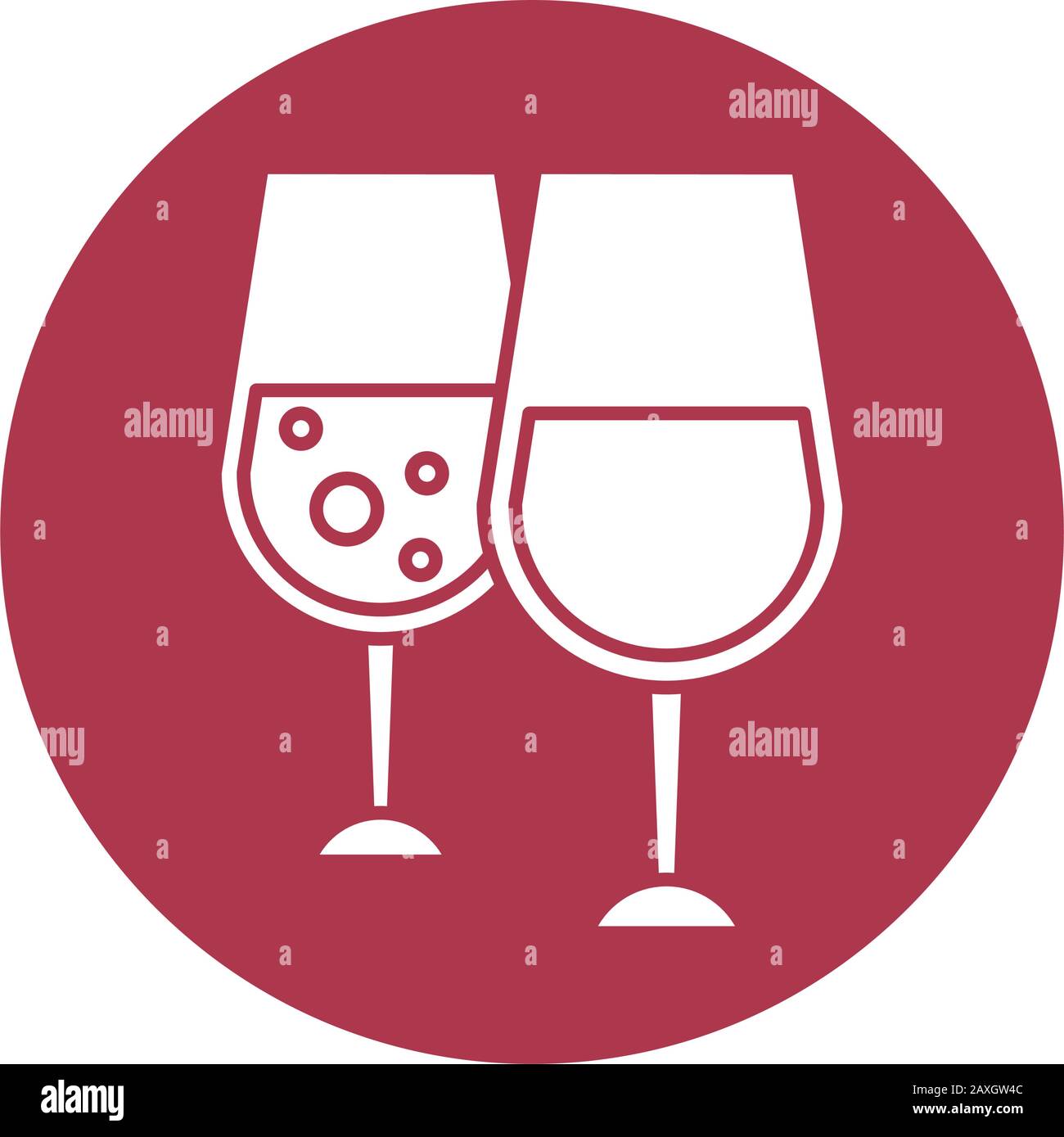 wine cups glasses toast icon Stock Vector Image & Art - Alamy