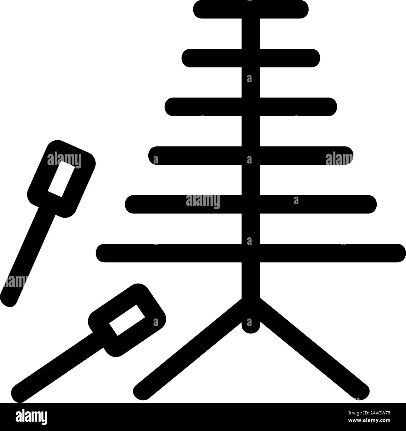 Instrument is a musical vector icon. Isolated contour symbol ...