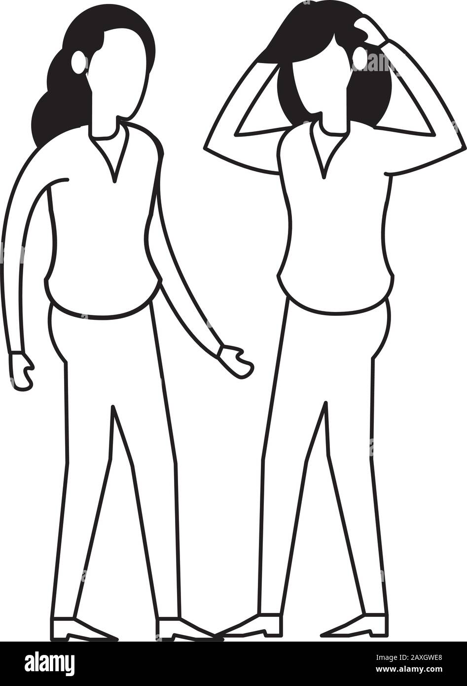 girls friends avatars characters icon Stock Vector Image & Art - Alamy