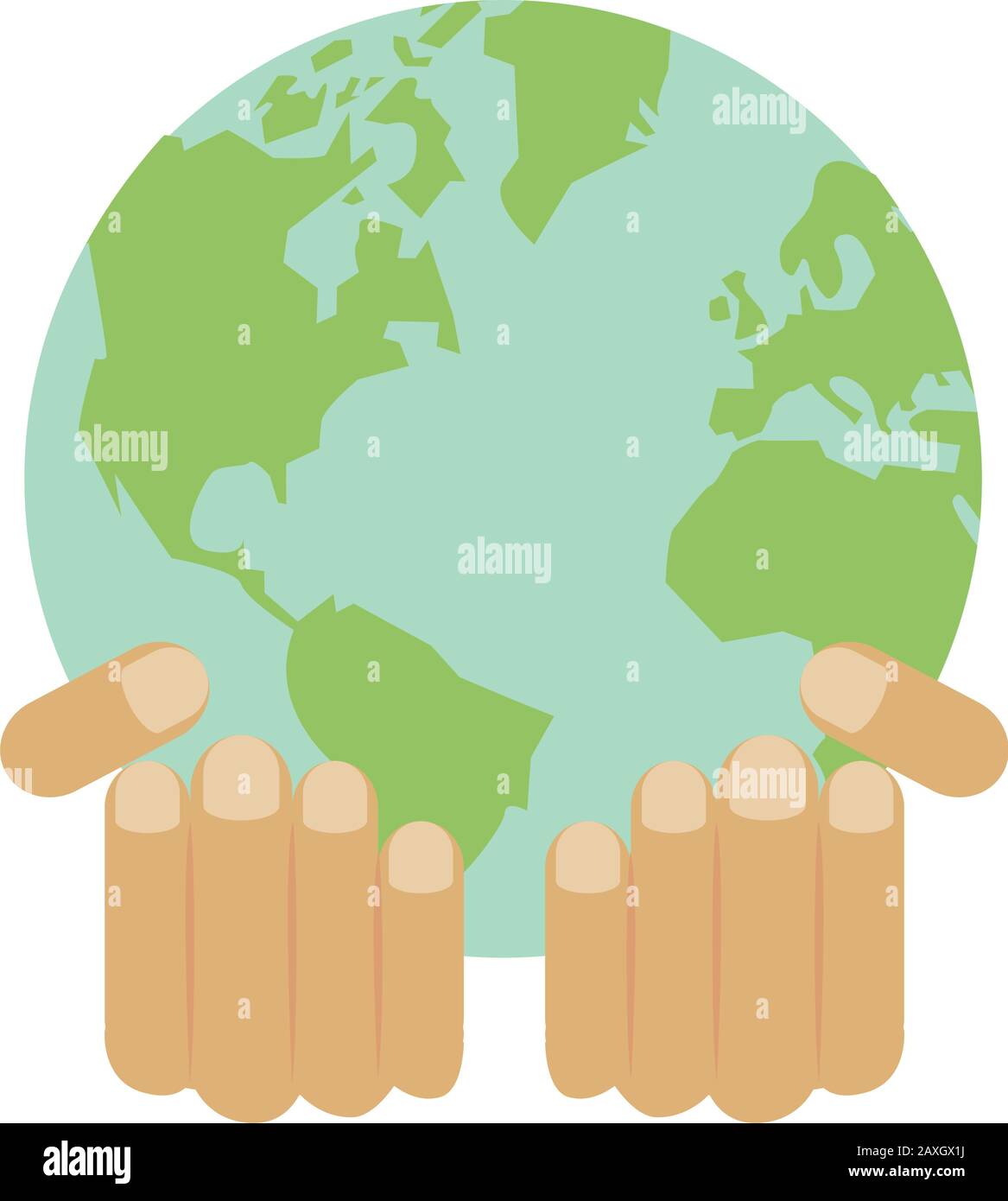 hands lifting world planet earth ecology icon Stock Vector Image & Art ...