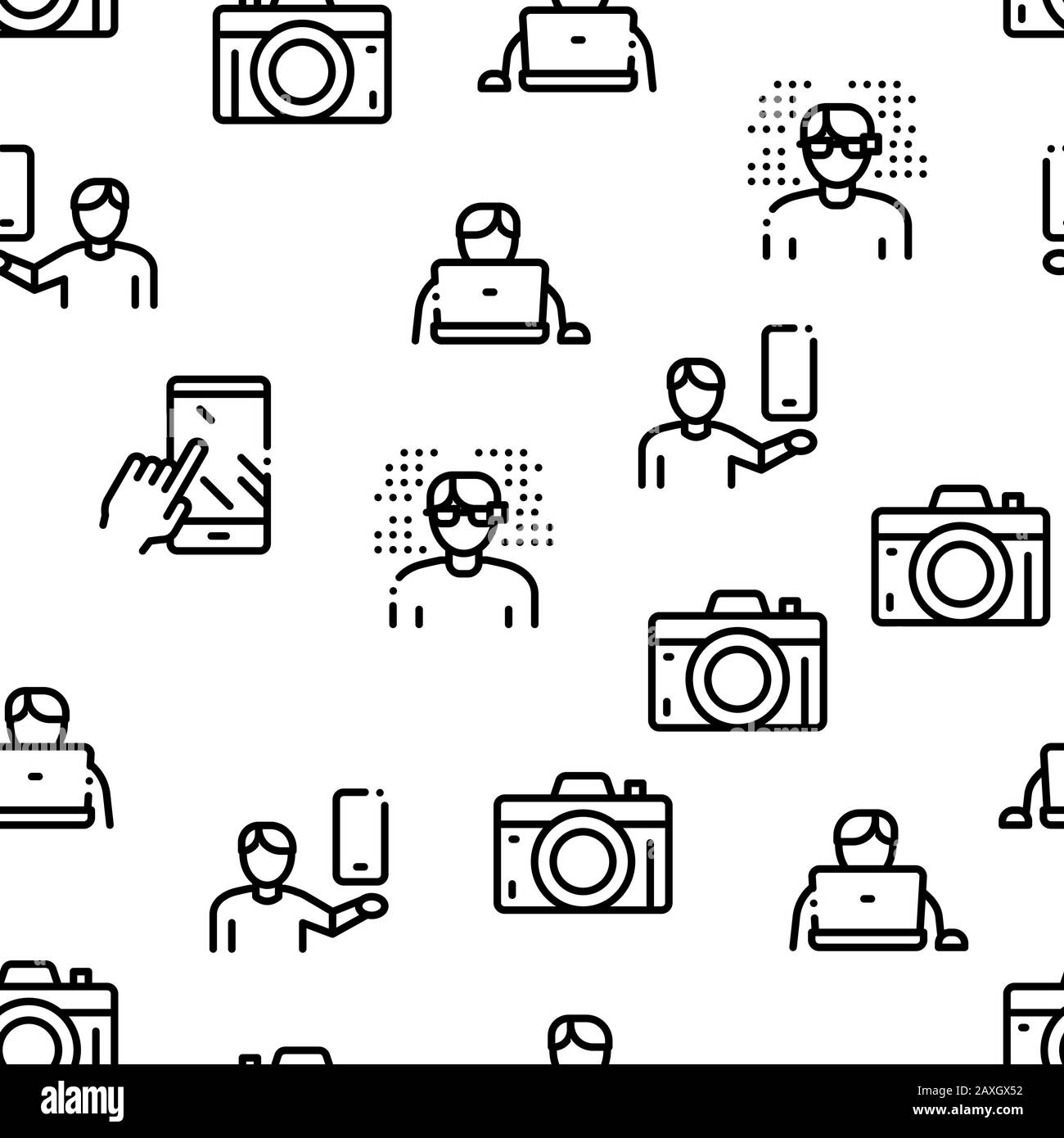 Gadget And Device Seamless Pattern Vector Stock Vector Image & Art - Alamy