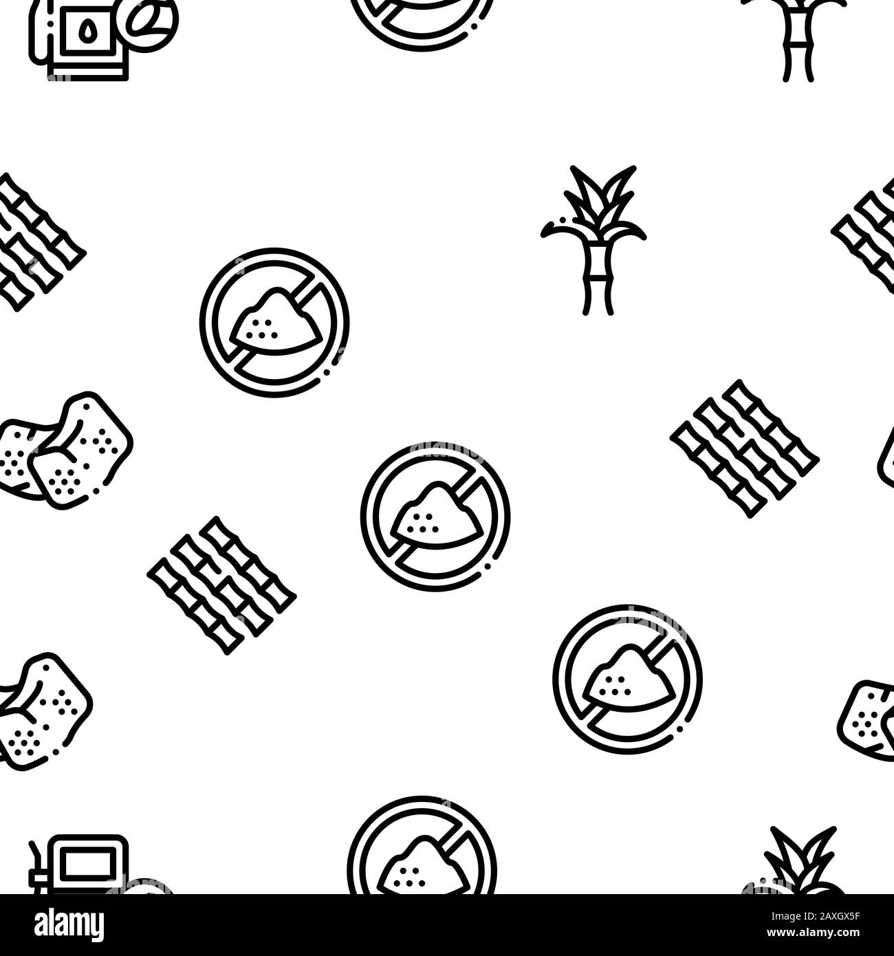 Sugar Cane Agriculture Seamless Pattern Vector Stock Vector Image & Art ...