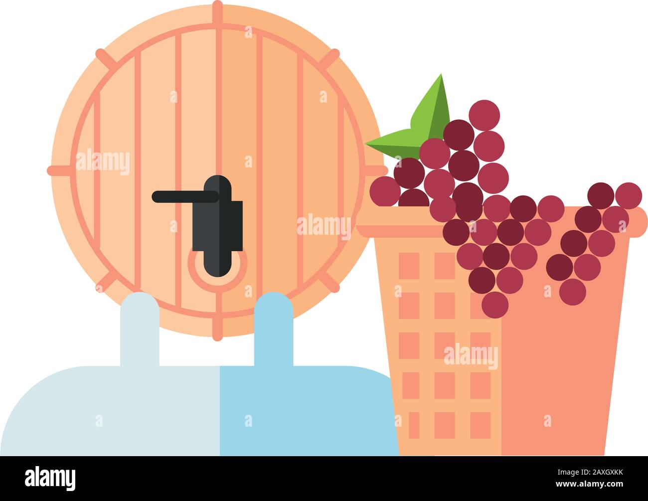 Wine barrel storage in Stock Vector Images - Alamy