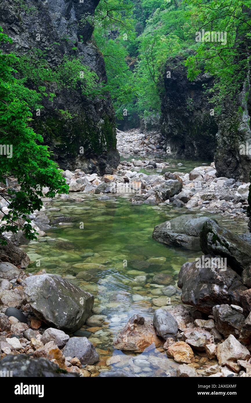 Dry riverbed in the Rjecina River canyon Stock Photo - Alamy