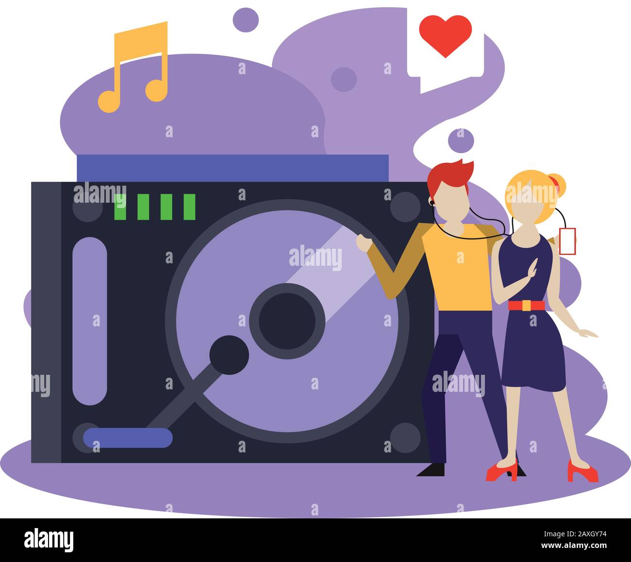 Music lovers Stock Vector Images - Alamy