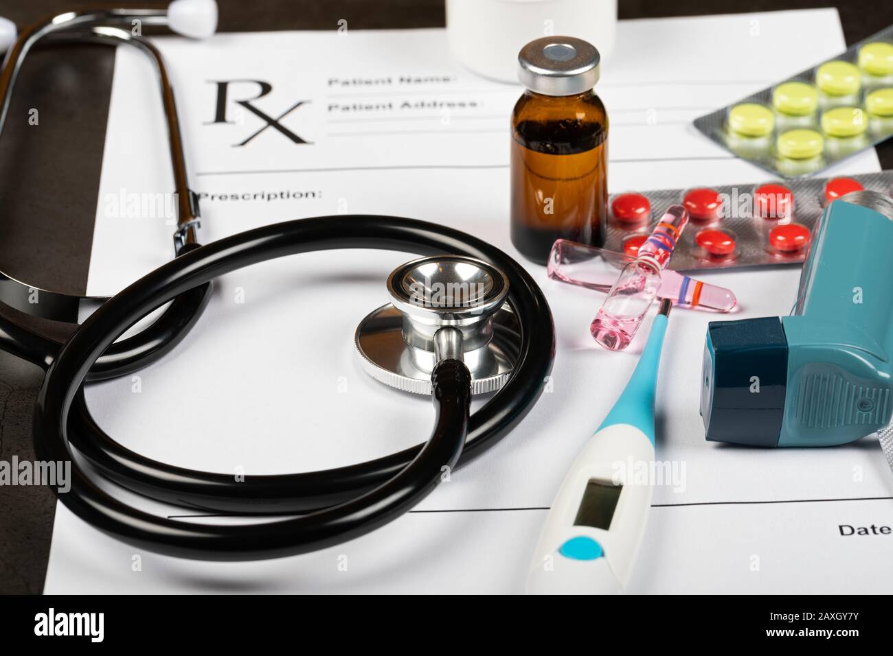 Picture of a colourful pills, capsules and pack of medicines Stock ...