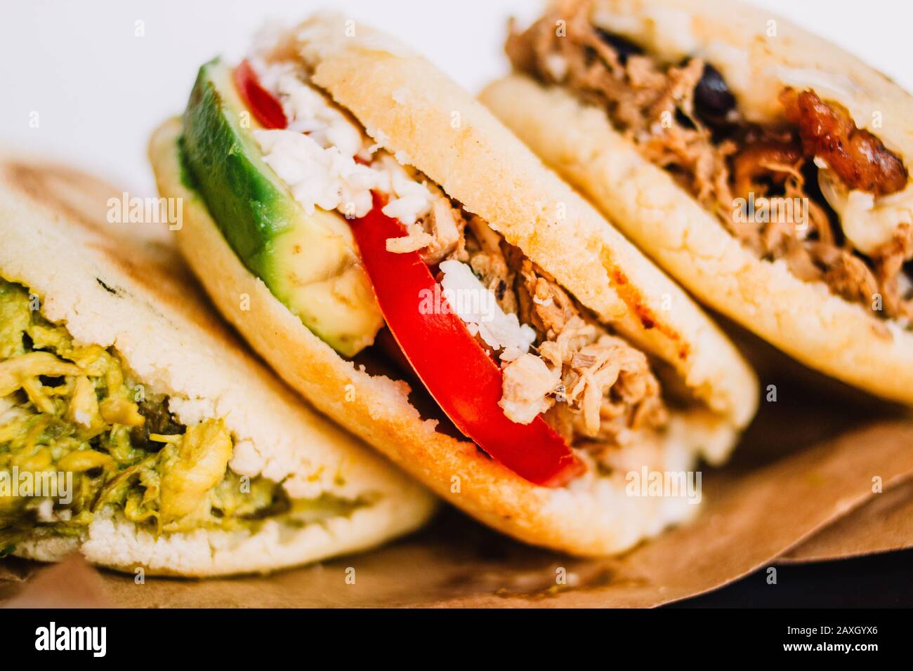 Arepas stuffed with beef hi-res stock photography and images - Alamy