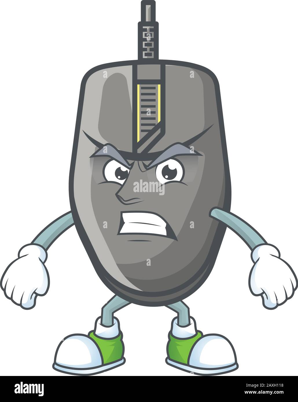 cartoon character of black mouse with angry face Stock Vector Image ...