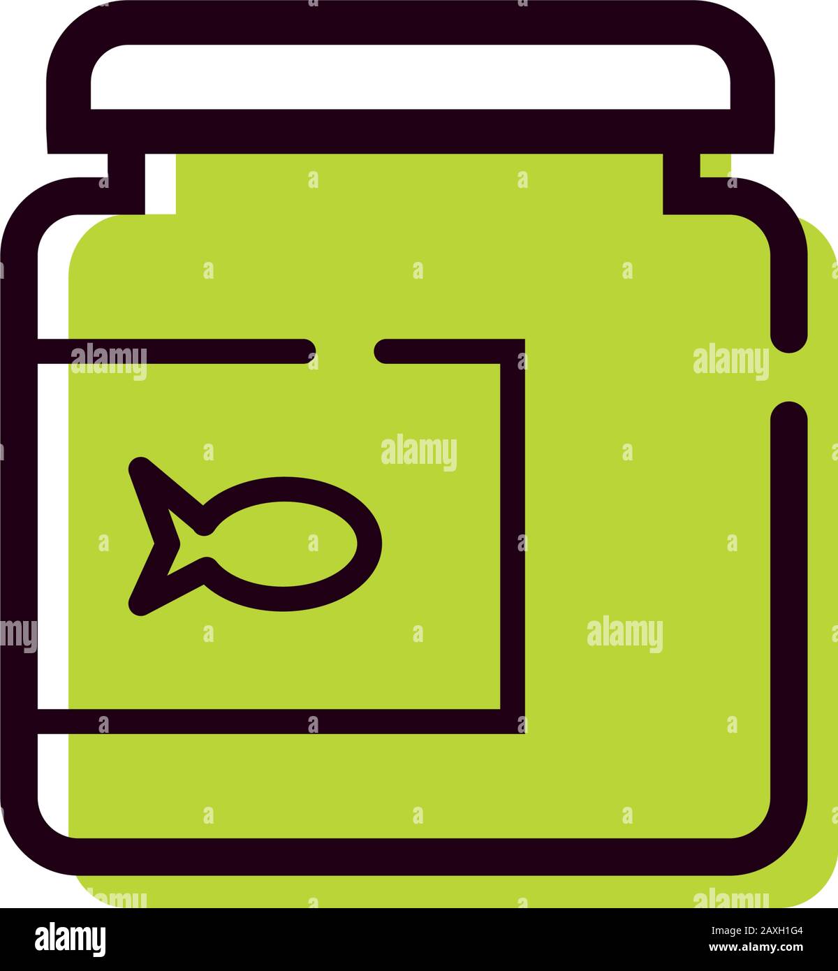 fish food pot isolated icon Stock Vector Image & Art - Alamy