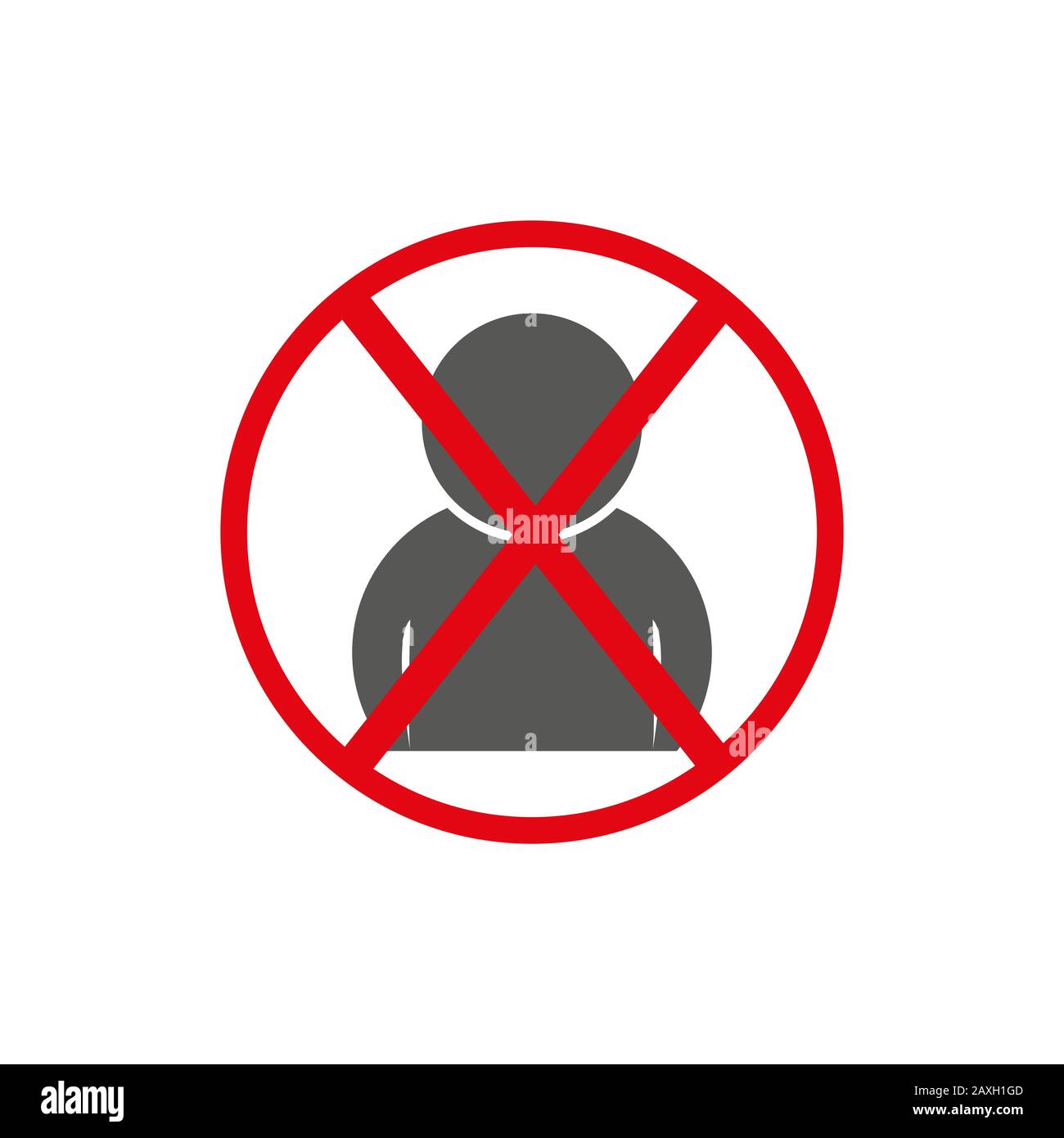 No or Stop. No user info icon. Vector illustration icon. Refresh or ...