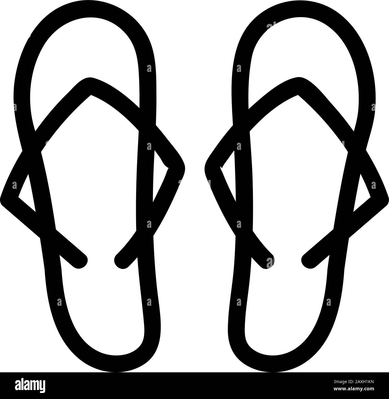 flip-flops icon vector. Isolated contour symbol illustration Stock Vector Image & Art - Alamy