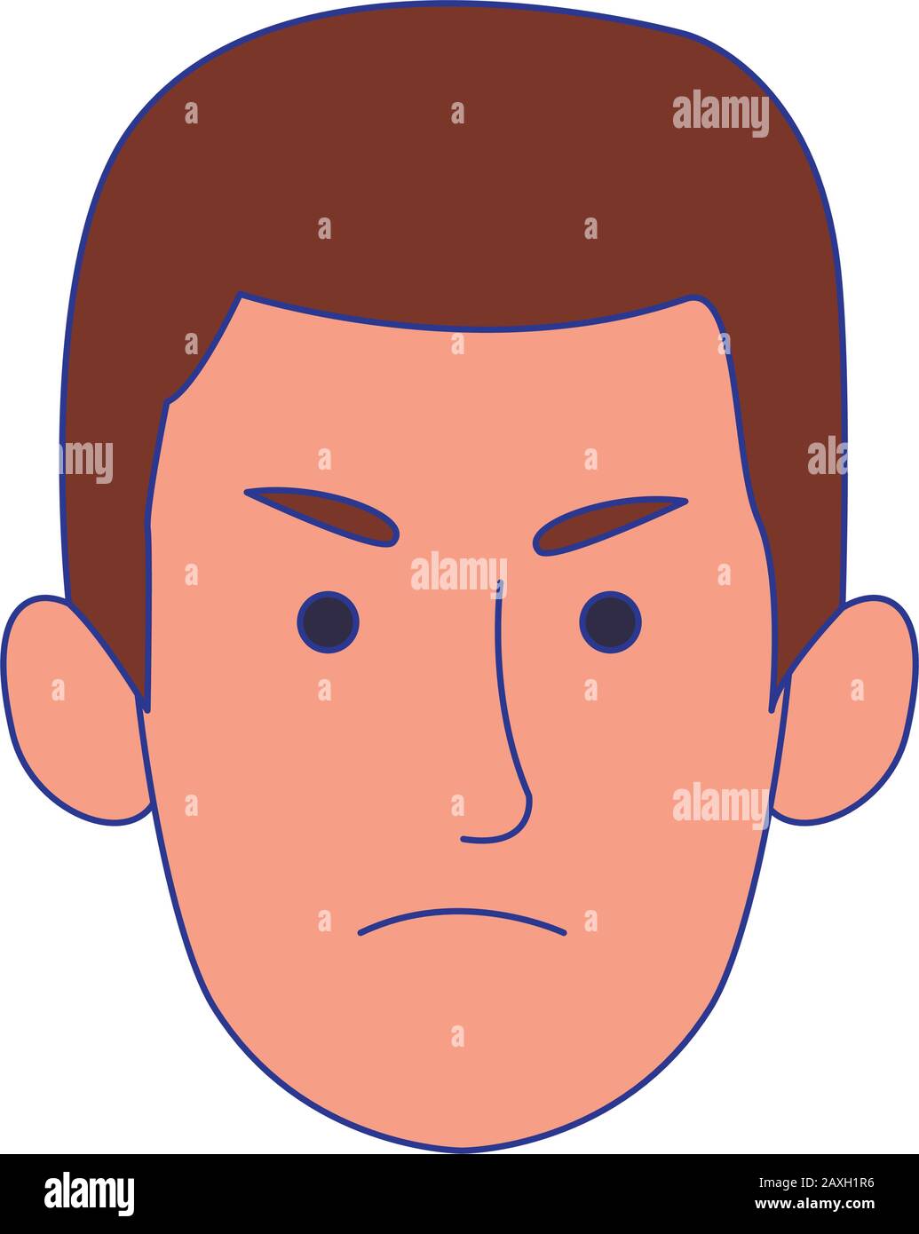 cartoon man face with angry expression Stock Vector Image & Art - Alamy