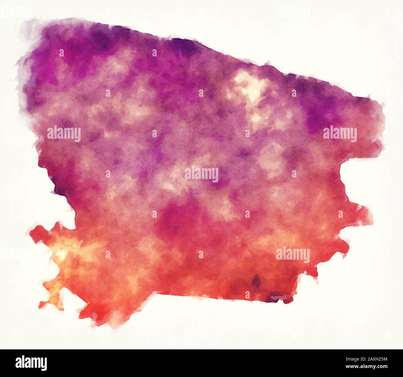 Coronie district watercolor map of Suriname Stock Photo - Alamy