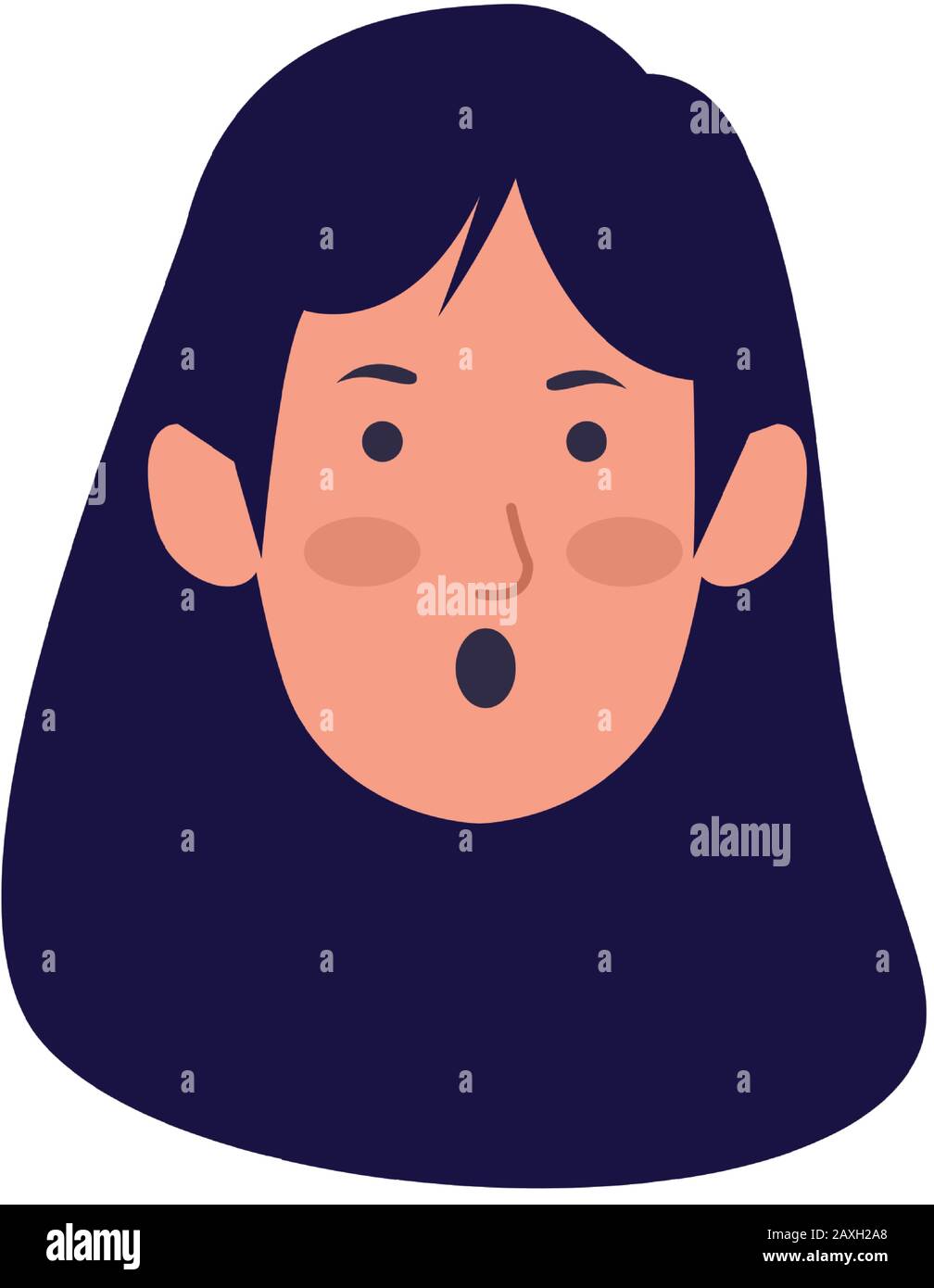 surprised woman face icon Stock Vector Image & Art - Alamy