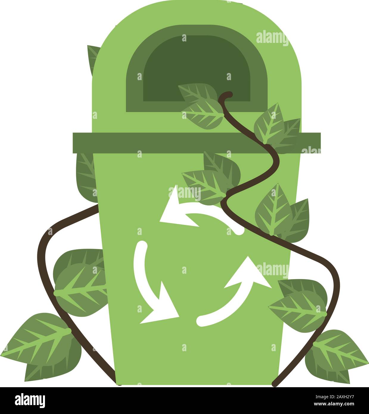 Garden waste recycling bin Stock Vector Images - Alamy