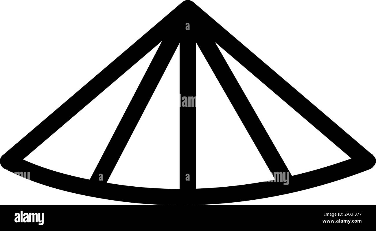 straw icon vector hat. Isolated contour symbol illustration Stock ...