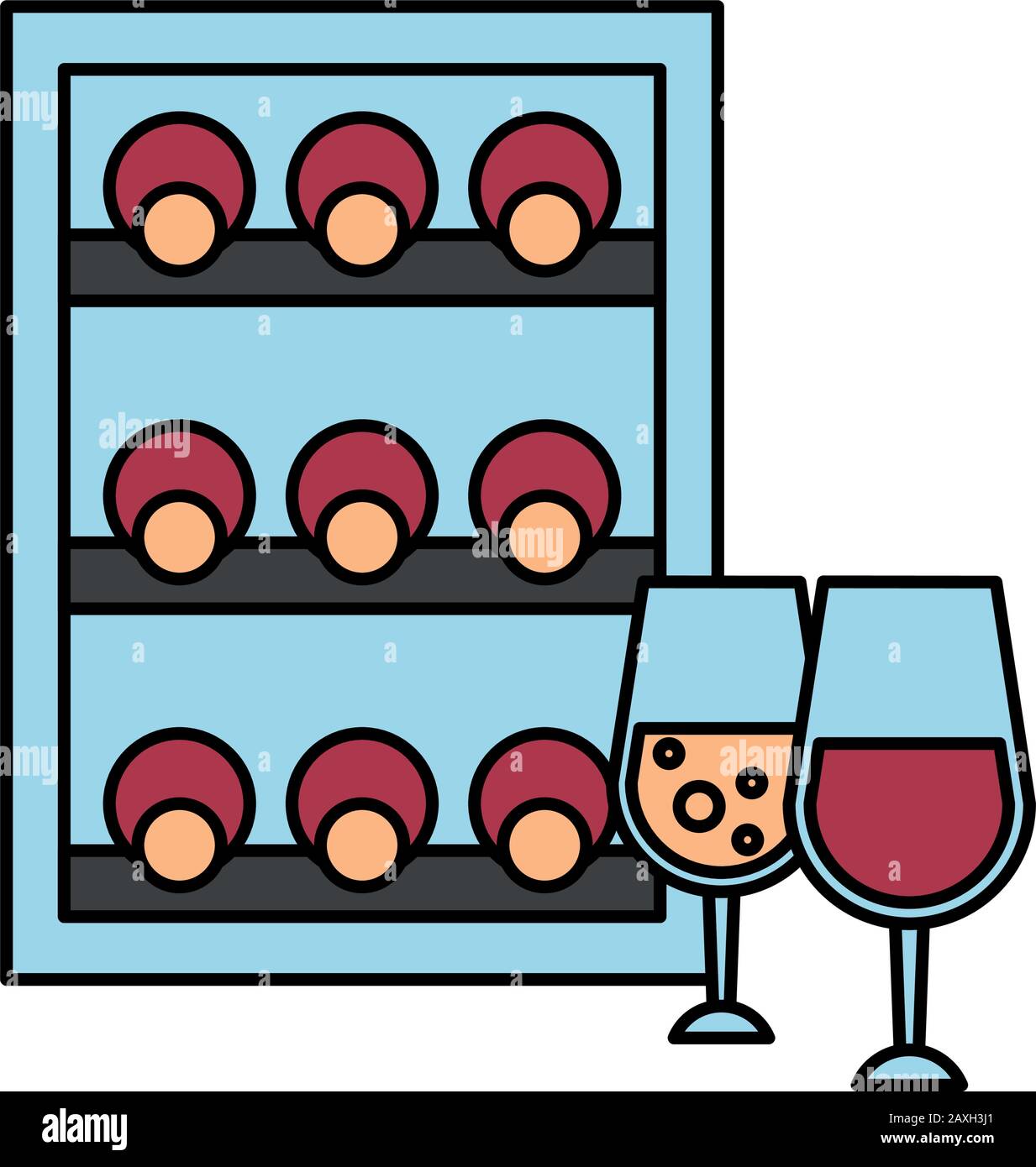 Wooden box bottles wine Stock Vector Images - Alamy