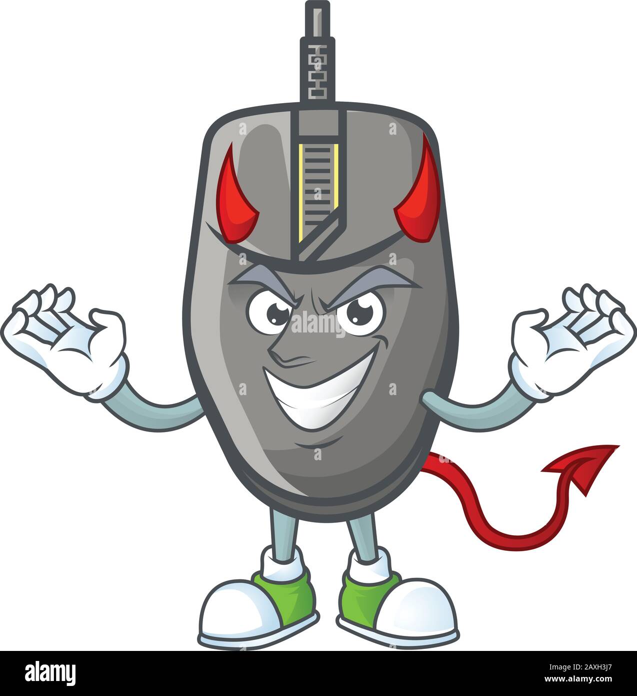 A cruel devil black mouse Cartoon character design Stock Vector Image ...