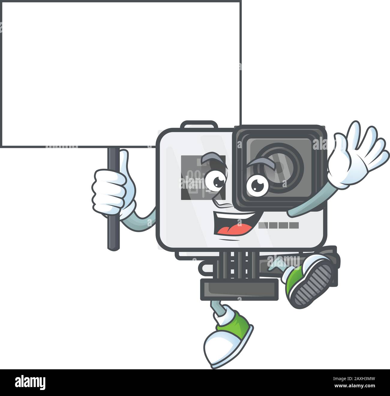 A picture of action camera cartoon character with board Stock Vector ...